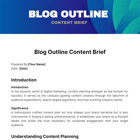 Free Blog Outline Content Brief Template Edit Online And Download