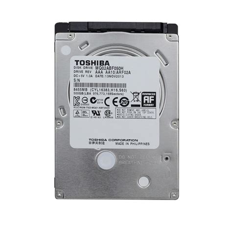 هارد اینترنال لپ تاپی توشیبا ظرفیت ۵۰۰ گیگابایت