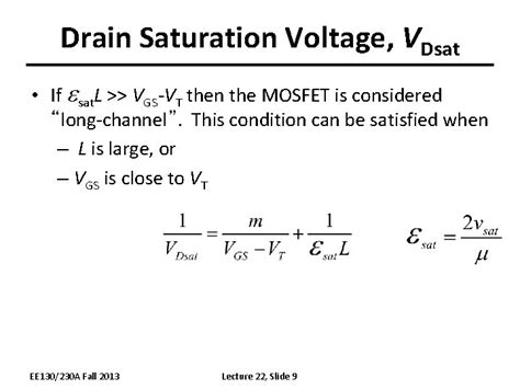 Lecture 22 Outline The Mosfet Contd Mosfet Scaling