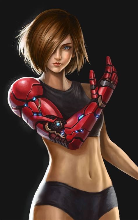 Prosthetic Arm By Denn18art On Deviantart Cyberpunk Girl