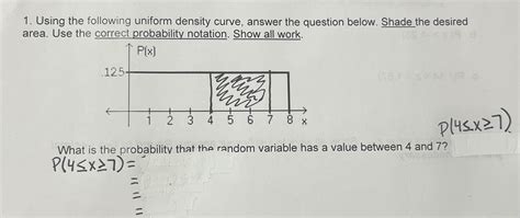 Solved Using The Following Uniform Density Curve Answer The