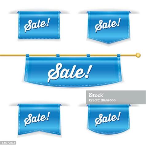 빛나는 3d 접혀 판매 텍스트와 리본 책갈피 3차원 형태에 대한 스톡 벡터 아트 및 기타 이미지 3차원 형태 가격표 곡선 Istock