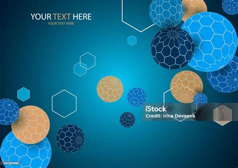 밝은 기하학적 3d 구 모양 육각형 질감 배경입니다 3차원 형태에 대한 스톡 벡터 아트 및 기타 이미지 3차원 형태 개념