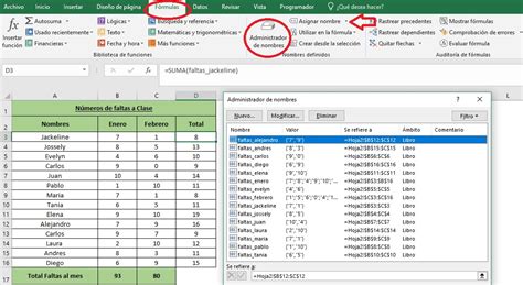 ¿cómo Definir Un Nombre Para Un Rango De Celdas En Excel Administrador De Nombres En Excel