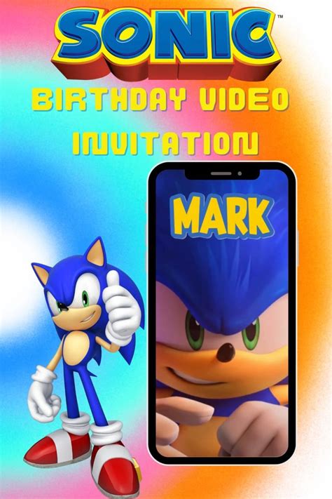 Super Sonic Birthday Video Invitation Sonic Birthday Video Invites