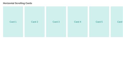 Css How Do I Create A Horizontal Scrolling Cards Caro