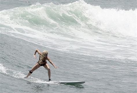 Lady Gaga Goes Surfing In Mexico