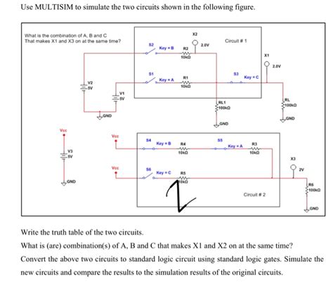 Solved Use Multisim To Simulate The Two Circuits Shown In