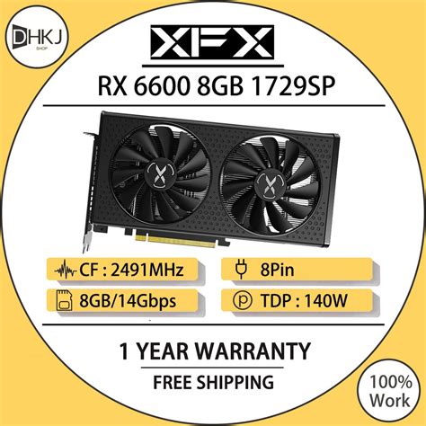 USED XFX RX G Gaming Graphics Card GPU SP MHz Bit MHz GDDR RX