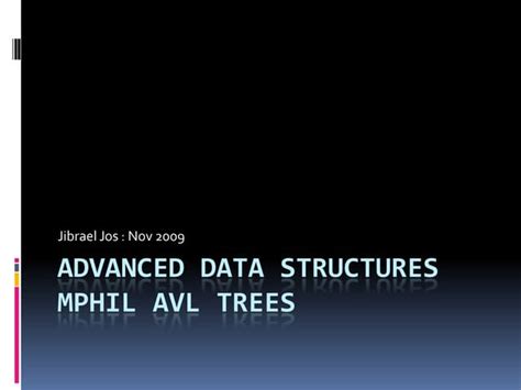 data structures avl trees pptx
