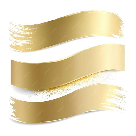 금색 페인트 브러시 스트로크 색 배경 프리미엄 사진