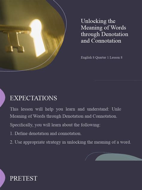 Eng8q1l8 Unlocking The Meaning Of Words Through Denotation And Pdf