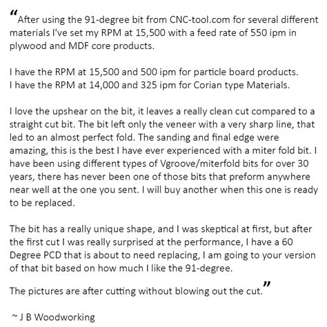 90 Degree PCD Router Bit CNC Tool Com