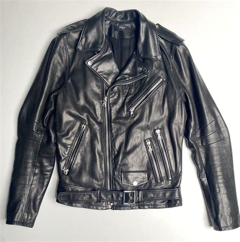 Amiri Amiri Mens Leather Perfecto Biker Jacket Grailed
