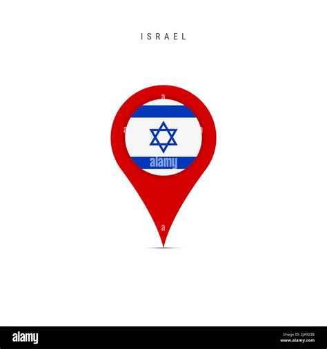 Teardrop Map Marker With Flag Of Israel Israeli Flag Inserted In The Location Map Pin Flat