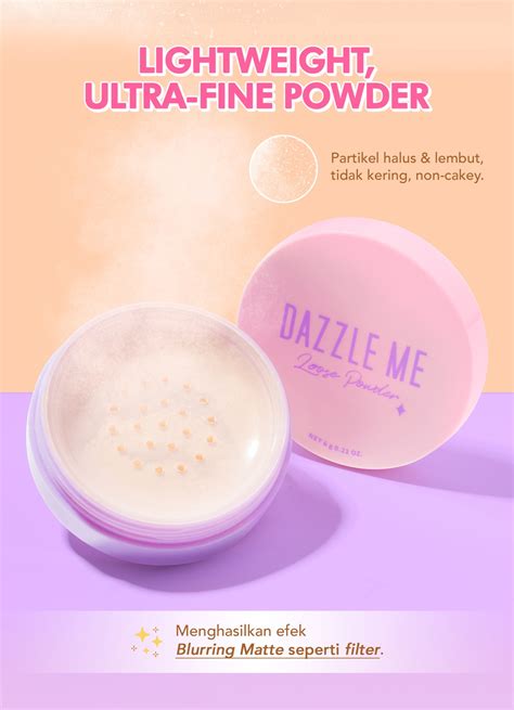 Jual Dazzle Me Always Setting Loose Powder Bpom Super Soft Smooth Bedak Tabur Natural