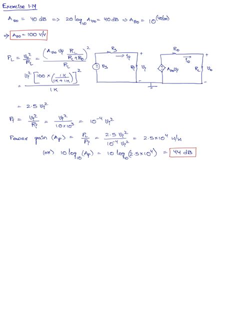 1 14 an amplifier with an open circuit voltage gain of 40 db an input
