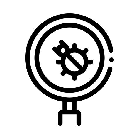Bug Magnifier Icon Vector Outline Illustration 17604918 Vector Art At