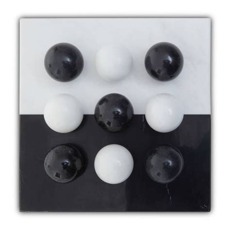 Flos Black And White Tic Tac Toe Marble Game House Of Isabella Uk