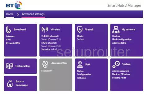 All Screenshots For The BT Smart Hub