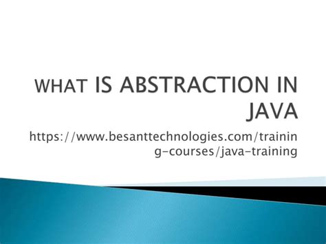 What Is Abstraction In Java Pptx Programming Languages Computing