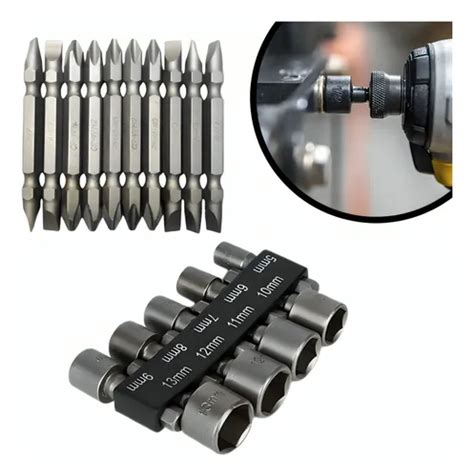Kit Com 9 Soquetes 5 A 13mm Kit 10 Ponteiras Parafusadeira Mercadolivre