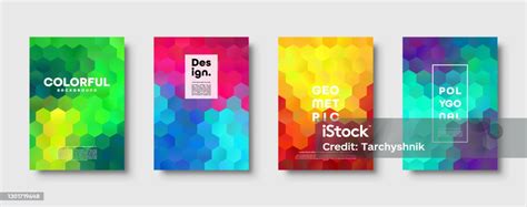 육각형 다각형 추상적 배경 다채로운 삼각형 그라데이션 디자인 낮은 폴리 육각형 모양 배너 벡터 일러스트레이션 3차원 형태에 대한