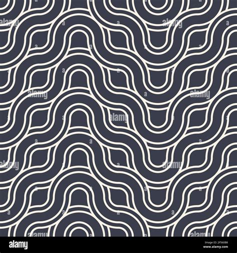 Abstract Seamless Seamless Braided Linear Pattern Wavy Lines Endless Striped Texture With