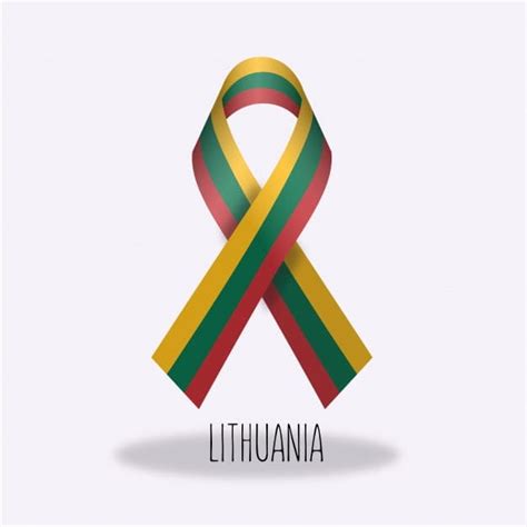 리투아니아 국기 리본 디자인 Eps Uidownload
