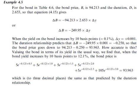 Solved For The Bond In Table 4 6 The Bond Price B Is Chegg Com