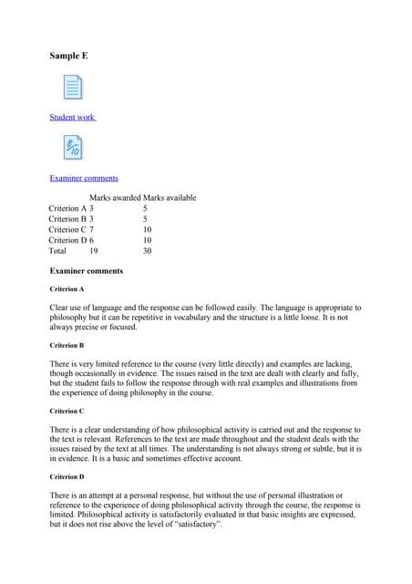 Examiner Feedback Samples Doc