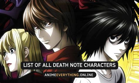 Death Note Character Wiki All You Need To Know