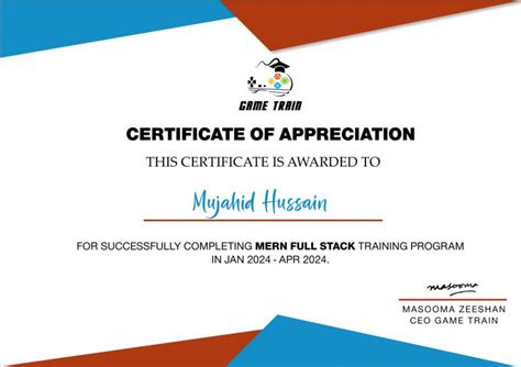 Mujahid Hussain On Linkedin Completed The Mern Stack Boot Camp From Game Train During The Boot
