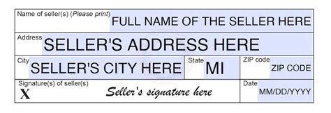 Michigan Odometer Disclosure Statement Mi 2025 Form