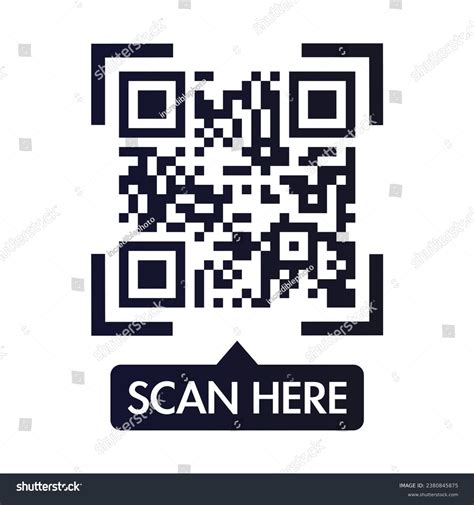 Qr Code Scan Here Icon Mobile Stock Vector Royalty Free Shutterstock