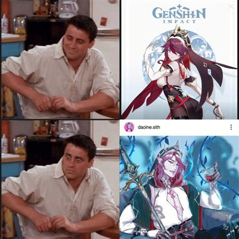 If Rosaria Had A Brother Credits Daoine Sith On Instagram Tiktok R Genshin Memepact