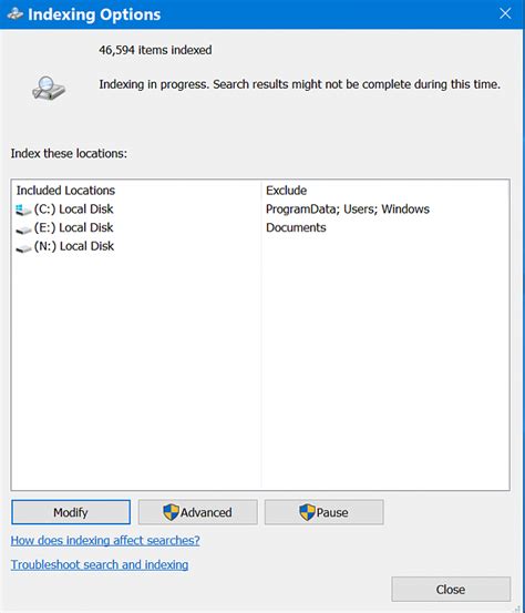 Add Or Remove Excluded Folders For Search Indexer In Windows 10 Tutorials