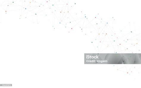 연결 점과 선으로 기하학적 추상 배경입니다 분자 구조와 통신입니다 디지털 기술 배경 및 네트워크 연결입니다 0명에 대한 스톡 벡터 아트 및 기타 이미지 Istock