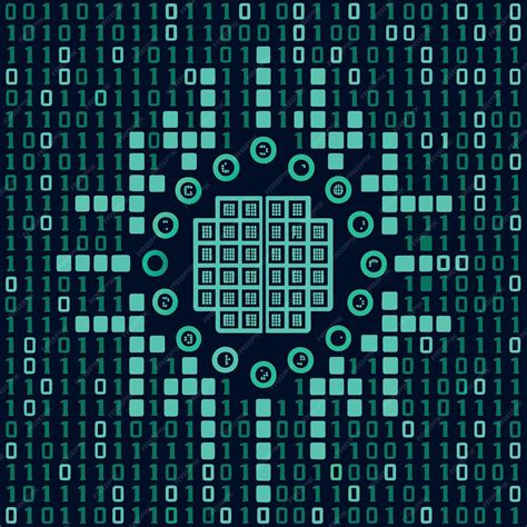 Binary Code Pattern Seamless Digital Technology Background Abstract Matrix Premium Ai