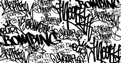 Abstract Graffiti Art Background With Scribble Throw Up And Tagging