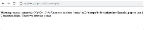 Php Mysql Membuat Koneksi Ke Database Mysql