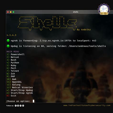 Indian Institute Of Cyber Security On Linkedin Shells Little Script For Generating Revshells