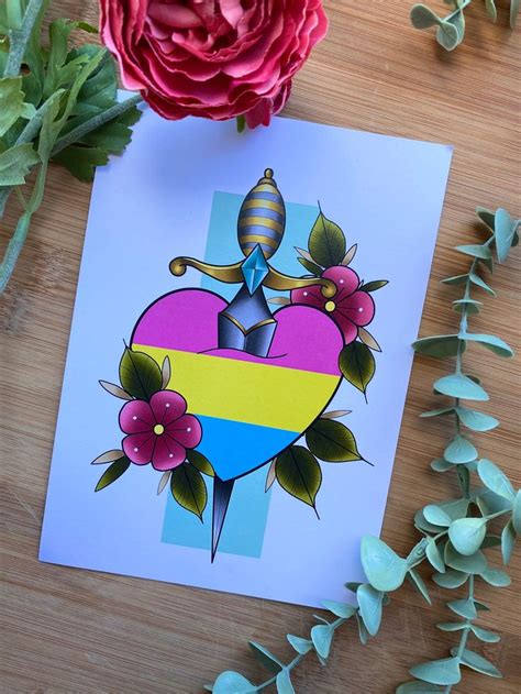 Lgbt Tattoo Style Prints Gay Lesbian Bisexual Transgender Pansexual