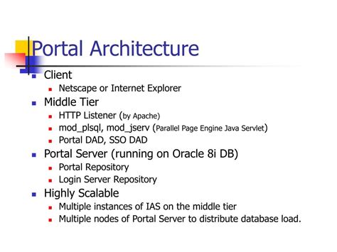 Ppt Building Enterprise Information Portal Using Oracle Portal 30