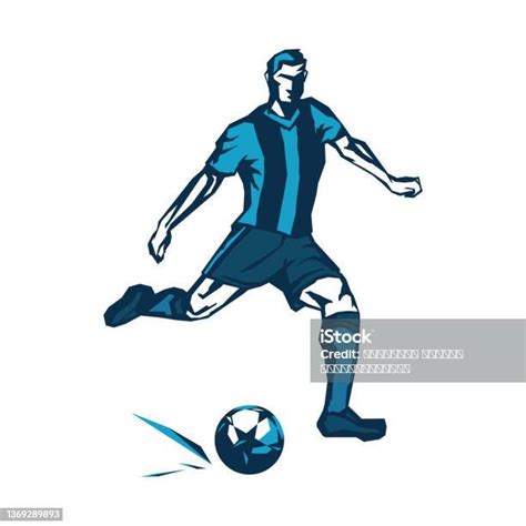 비문이있는 흰색 배경에 공 색상 고립 된 이미지를 가진 축구 선수 건강한 생활방식에 대한 스톡 벡터 아트 및 기타 이미지 건강한 생활방식 경기 스포츠 경쟁 Istock