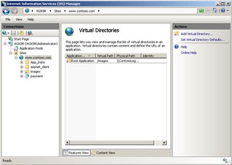 Iis 70 Managing Virtual Directories