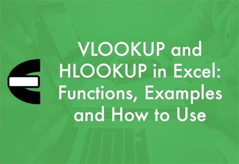 Vlookup And Hlookup In Excel Functions And Examples