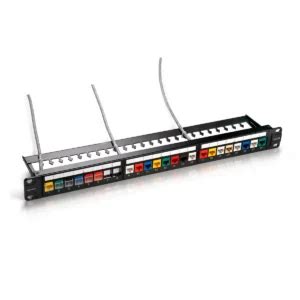 24 Port Unshielded Patch Panel Unloaded 1U Zemecs