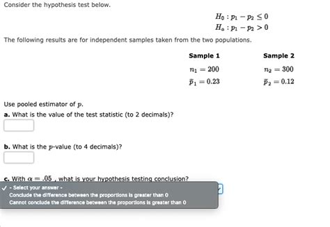 Solved Consider The Hypothesis Test Below Chegg