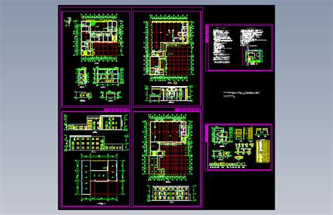 长46 3米 宽32 7米 3层1037 56平米厂房建筑施工图【平立剖 总平 门窗大样 说明】 Autocad 2007 模型图纸下载 懒石网